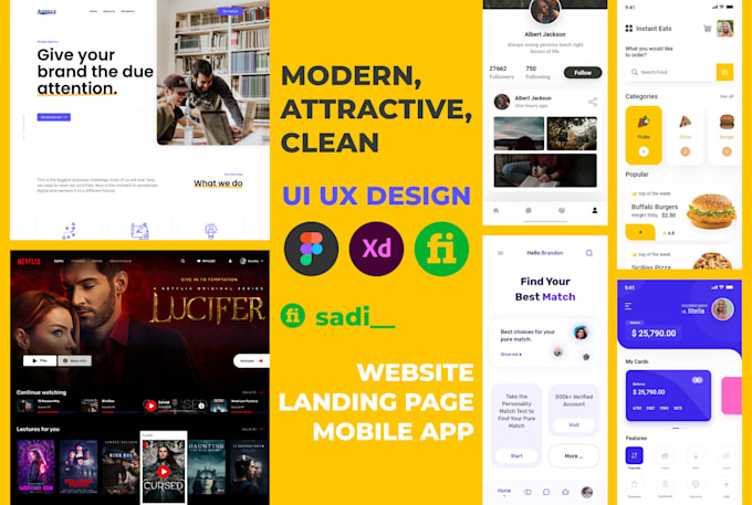 Do website, landing page, and mobile app ui ux design by Sadi__ | Fiverr
