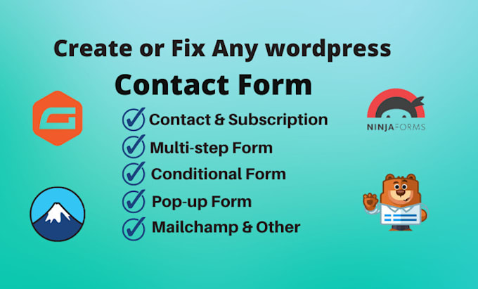 Create or fix wordpress contact form 7 gravity form wp form and multi step form by Asian_webdev ...
