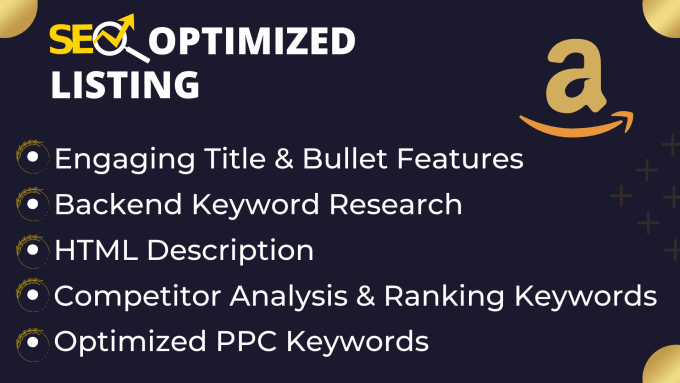 Do amazon listing with boosted seo optimization and keywords by ... Do amazon listing with boosted seo optimization and keywords by ...