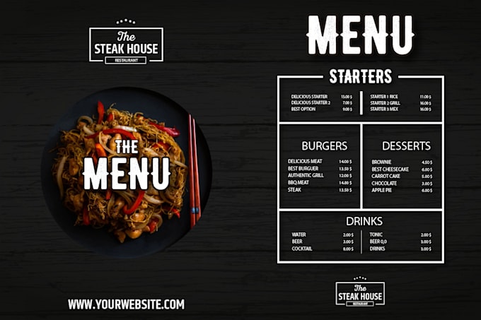 Create amazing menu design for your restaurant by Sufyanahmed175 | Fiverr