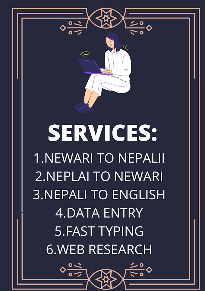 Do newari english and nepali translation data entry and fast typing by ...