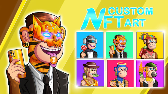 Draw cute, cool, creative nft art for you by Alexadellanos | Fiverr