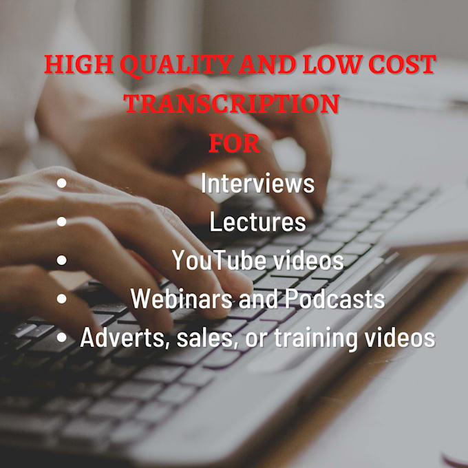 Provide flawless, accurate transcripts at low price by Jiyayadav113 ...