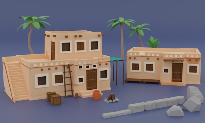 Model 3d low poly game models, environments, illustrations by Jemils ...