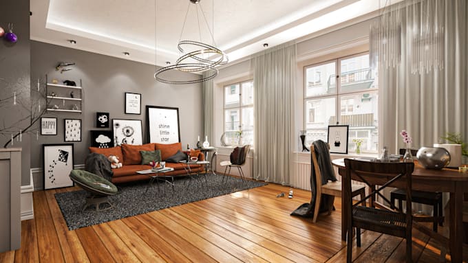 Design your interior room and realistic 3d rendering by Arch_asmaa | Fiverr