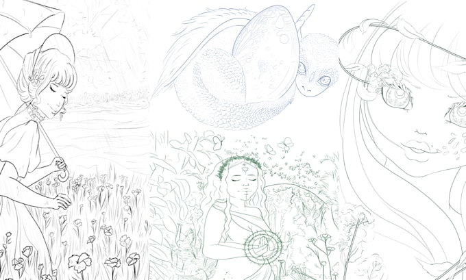 fantasy coloring pages adults