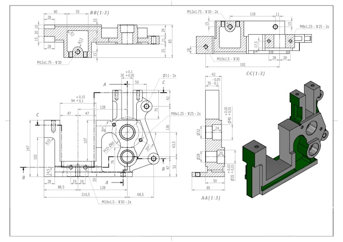 Draw 2d and 3d model for you by Dimashavid | Fiverr