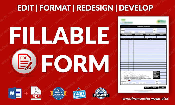 Create fillable pdf form by M_waqas_afzal | Fiverr
