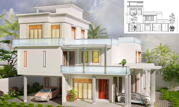 Create 3d rendering of your home design by Ranuroo | Fiverr