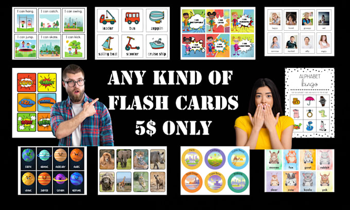 Design any type of creative flashcards fast delivery by Ishanfernando92 ...