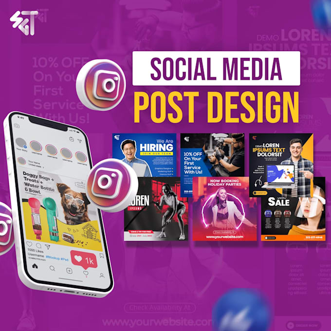 Create 15 instagram and facebook posts design by Tahanagi | Fiverr
