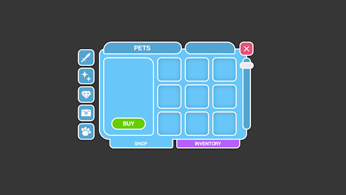 Design your ui ux for roblox or any application that requires png ...