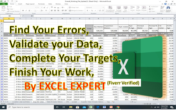 Prepared your microsoft excel workbook by Khanfreelancer1 | Fiverr