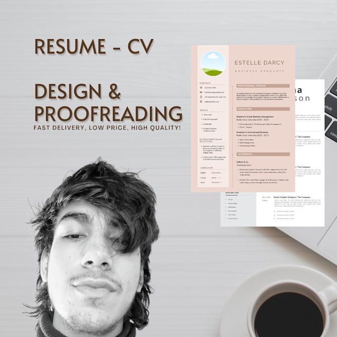 Design a professional looking resume, cv for you by Dracoquintas | Fiverr