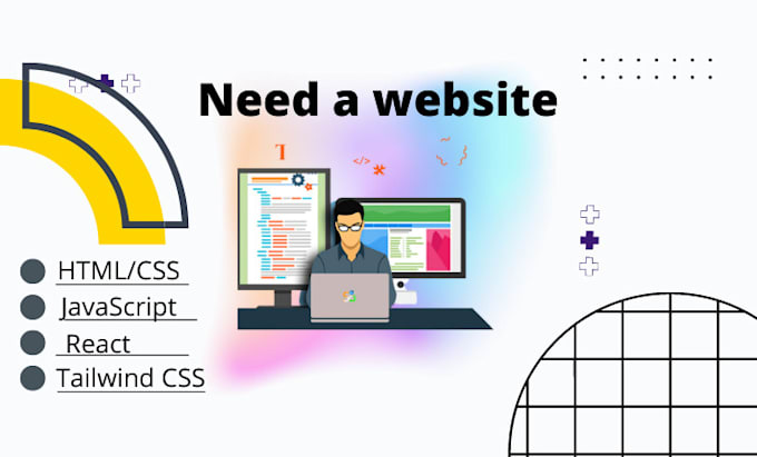 Do frontend web development in html css, javascript, and react by ...
