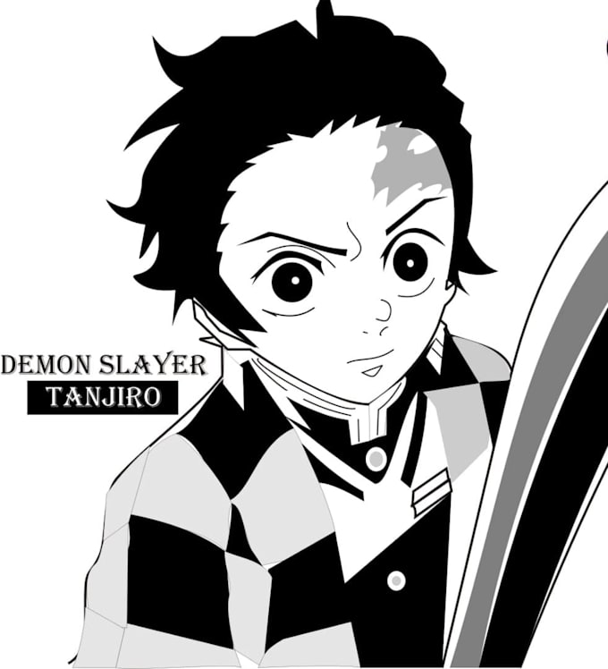 Draw any line art vector art vector illustration black and white by ...