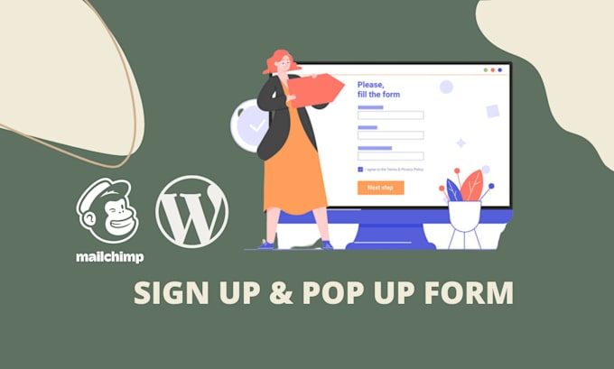 Make mailchimp landing page or wordpress sign up form and popup form by Shaminaztazin | Fiverr