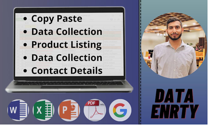 Data entry, find emails, ms office, data collection, copy paste and typing work by Haseebsaif ...