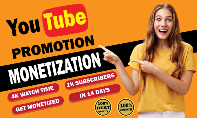 Do organic youtube promotion for channel monetization by Umo_smm | Fiverr
