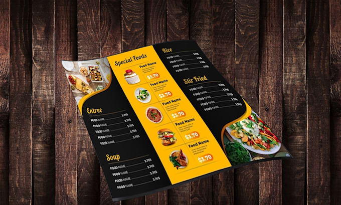 Create digital menu board, restaurant menu and flyer design by ...