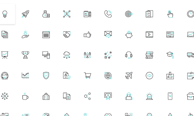 Design outline,crisp vector line custom svg icon set by Production478 ...