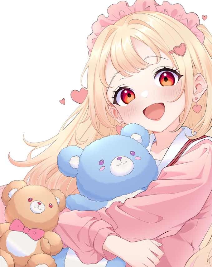 Draw anime art illustration for oc, vtuber, pfp, fanart, profile ...