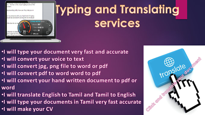 Do professional typing and translations works by Qrst12 | Fiverr