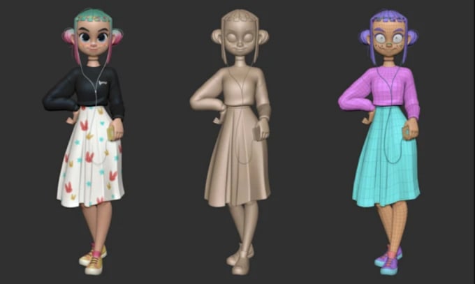 Create quality 2d, 3d character modelling, character design by Animated ...