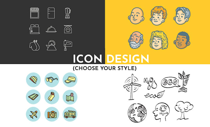 Illustrate custom vector icons by Landianina | Fiverr