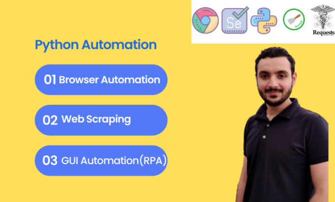 Make Python Bot For Browser Automation Rpa Or Web Scraping By