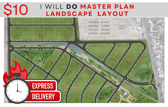 Do architectural master plan and layout design by Gabrielvguarin | Fiverr