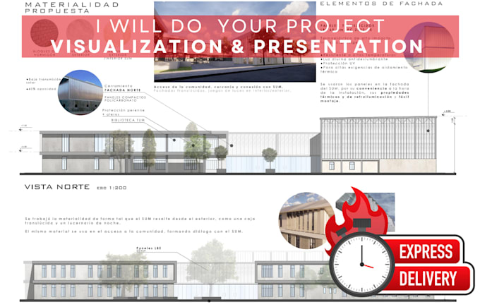 Do a super fast architecture project boards and presentation by ...