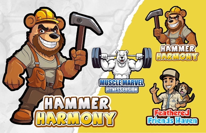 Create cartoon character mascot logo design for your brand by ...
