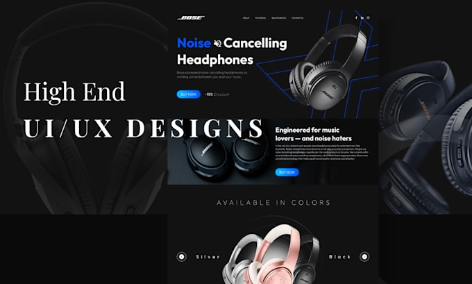 Create a high end ui ux for your website backed by a professional ...