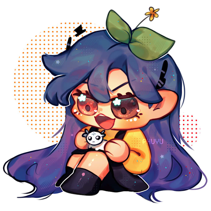 Draw your oc in chibi style by Phuyuwu | Fiverr