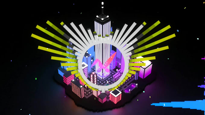 Create neon awesome audio spectrum or music visualizer by Visual_guru ...