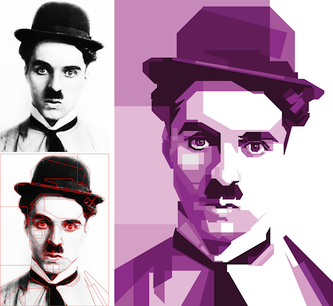 Draw monochrome color portrait illustration from your photo by ...