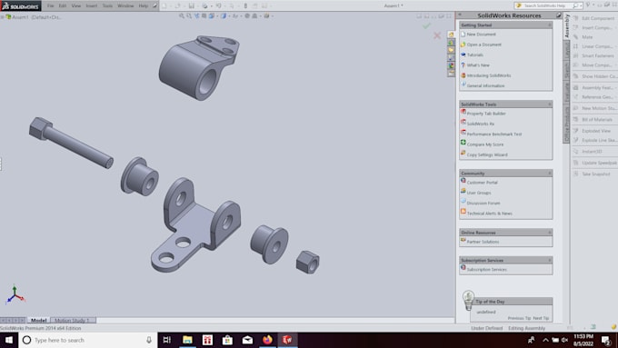 Create 3d design of mechanical parts using solidworks by Sdjsahan | Fiverr
