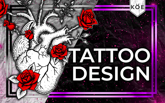 Draw your amazing tattoo design, in color or black and white by Amanda ...