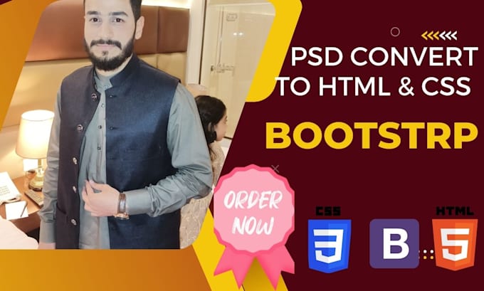 Be your front end web developer, html,css bootstrap, javascript by ...