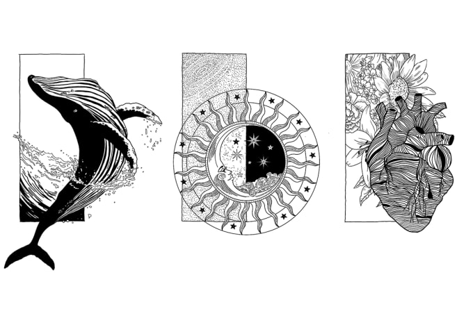 Design your personal geometric cosmic style tattoo by Dimatattan | Fiverr