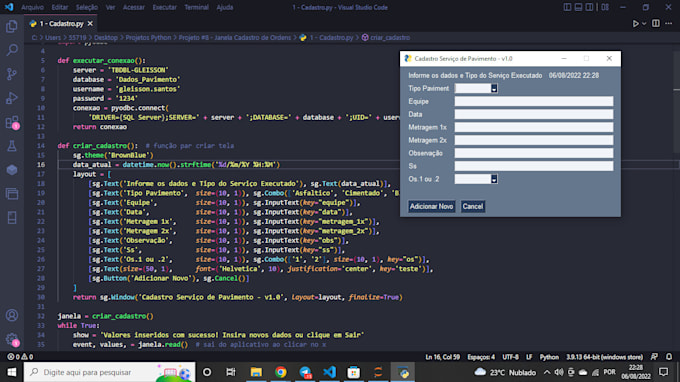 Resolver, depurar e executar suas tarefas em python by Gleissonsantos | Fiverr