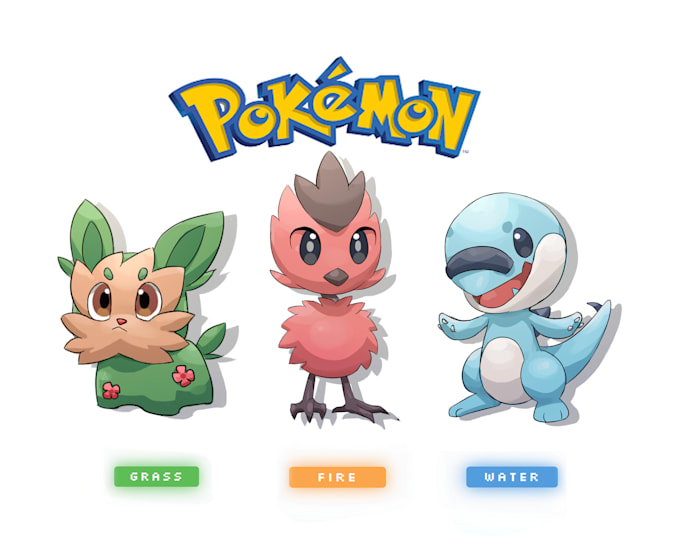 Draw your custom fakemon idea in the official style by Rkrohou | Fiverr