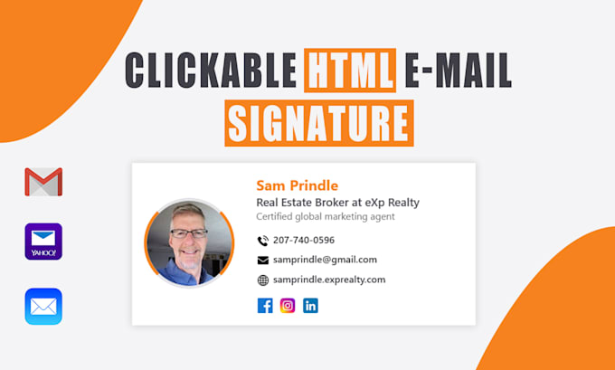 Design a professional clickable html email signature by Afrad_bhuiyan ...