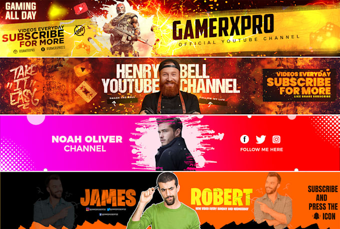 Design modern youtube channel art in 3 hours by Uzair_designs8 | Fiverr