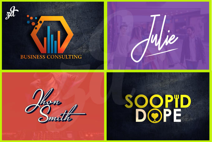 Create modern versatile signature logo design by Zeebal_design | Fiverr