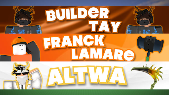 Make you a roblox gfx youtube banner by Ranma9505 | Fiverr