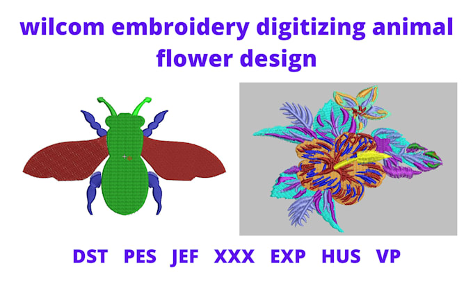 Do superb embroidery digitalizing design into dst, pes file by ...