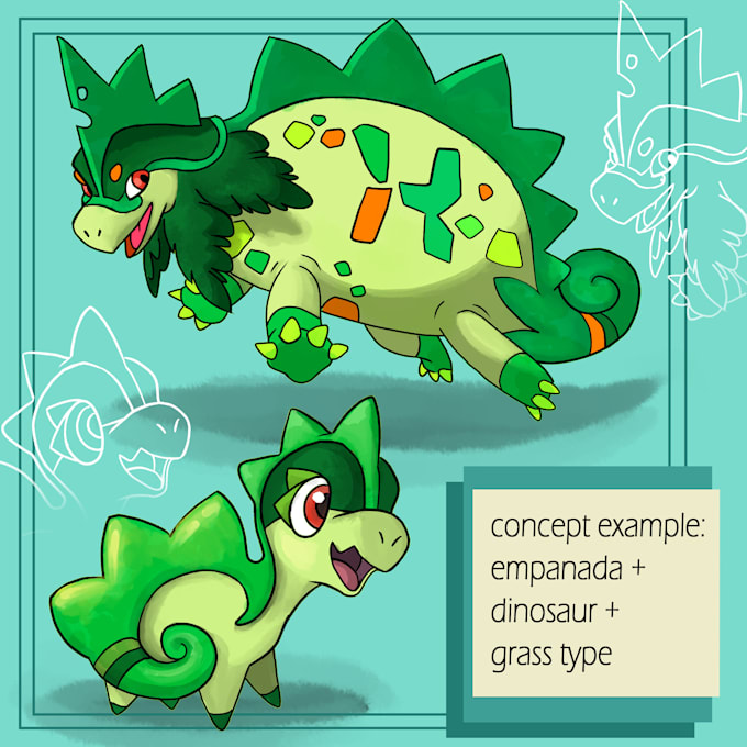 Draw a fakemon for you by Capuchipy | Fiverr