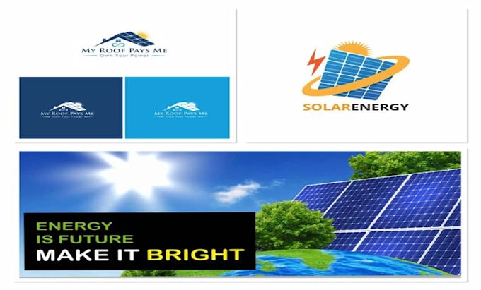 Design electrical solar panel energy power logo by Jackloogoo | Fiverr
